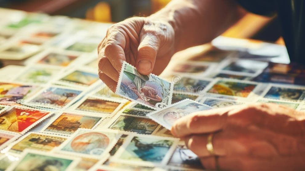 A Person is Holding a Stack of Stamps, AI Stock Photo - Image of women ...