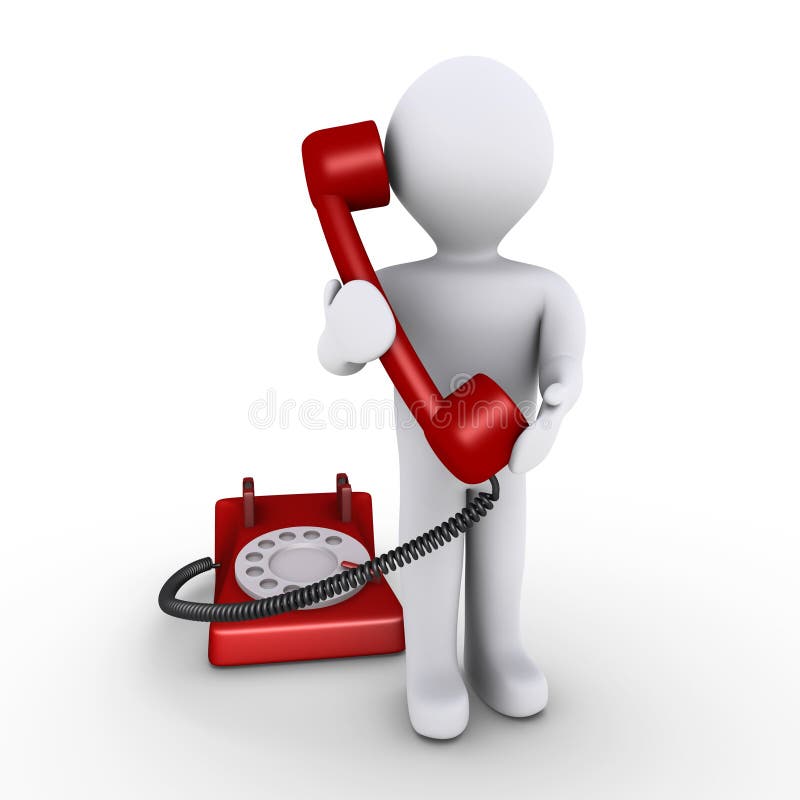 Person is Holding Telephone Receiver Stock Illustration - Illustration ...