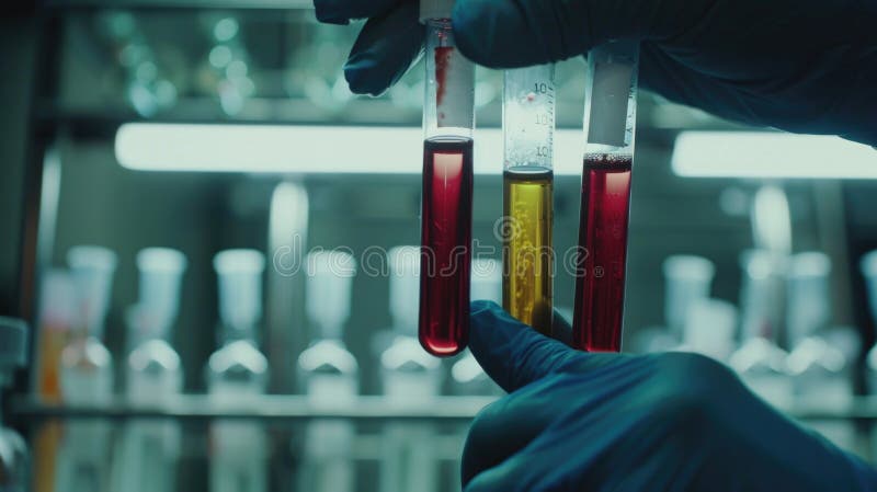 A Person Holding Two Test Tubes Filled with Liquid, Great for Science ...