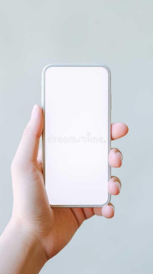 A Person Holding Up a White Square Screen, AI Stock Photo - Image of ...