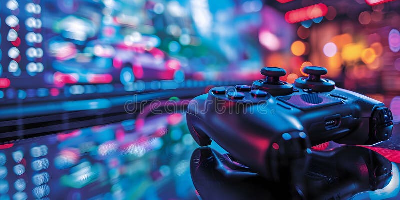 Person Holding Video Game Controller in Front of Computer Screen Stock ...