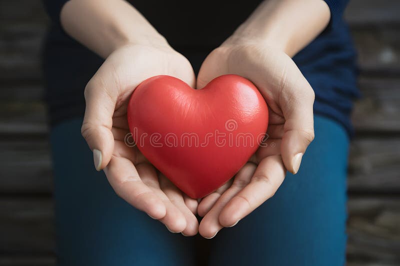 Person Holds Heart, Symbolizing Compassion and Acceptance in Diversity ...