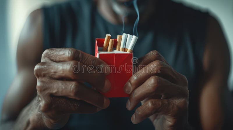 The Red Cigarette Pack. AI Generated Stock Image - Image of risk, male ...