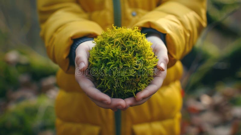 A Handful of Green Moss. AI Generated Stock Image - Image of growth ...