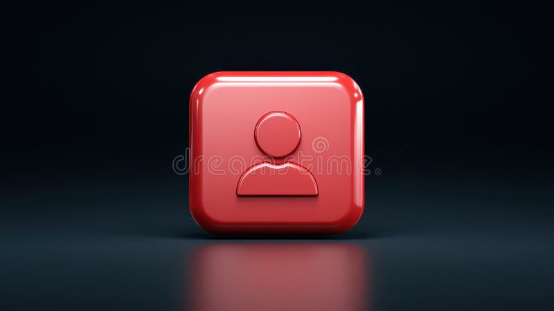 Person Icon on Red Button, Exploring the Future of User Interface and ...