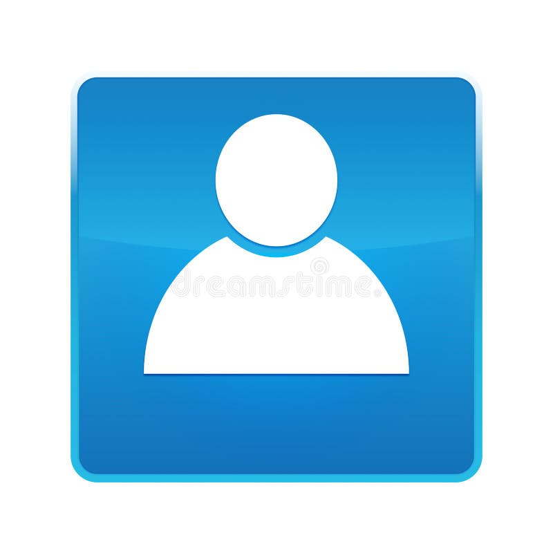 Person Icon Natural Aqua Cyan Blue Round Button Stock Illustration ...