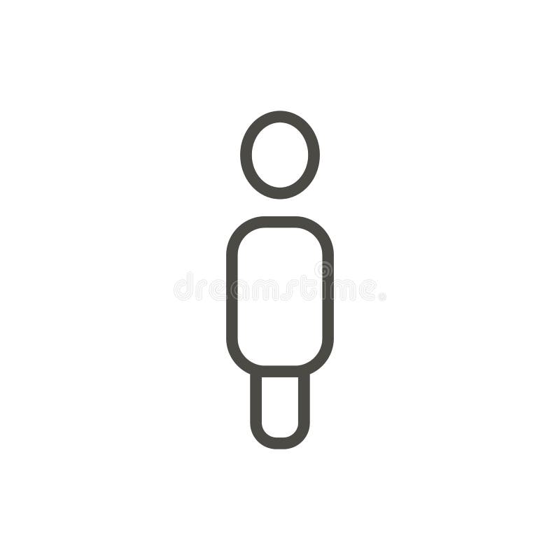 Person Icon Vector. Line Human Symbol Stock Vector - Illustration of ...