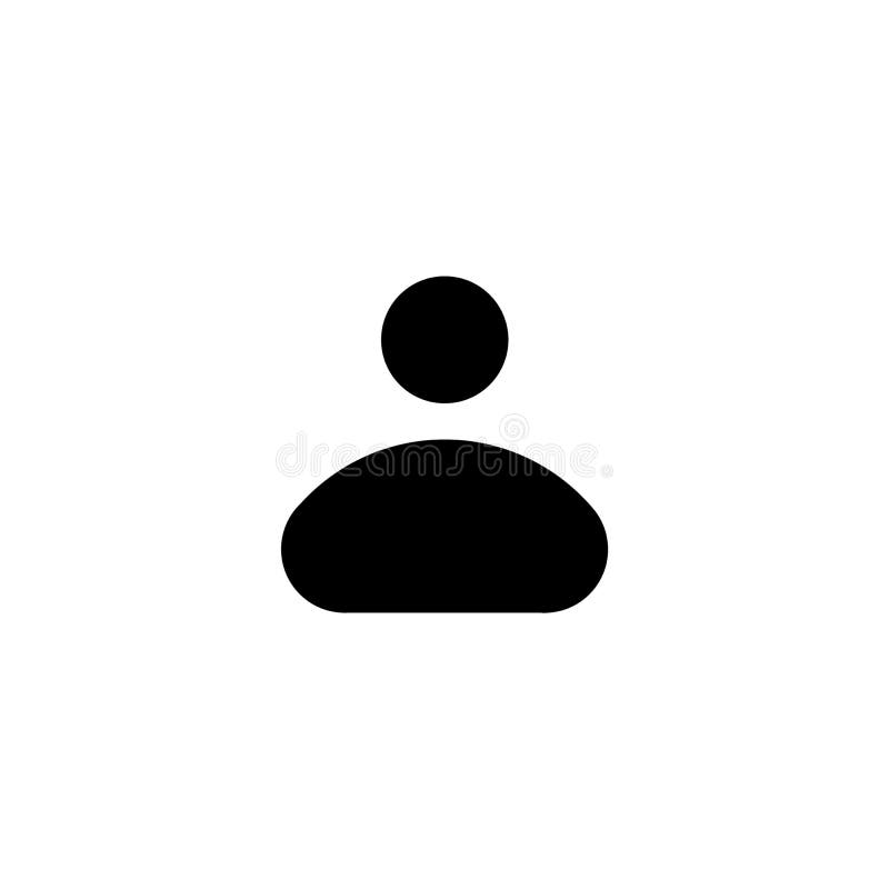 Person Icon on Black Background. Person Solid Vector, Stock Vector ...