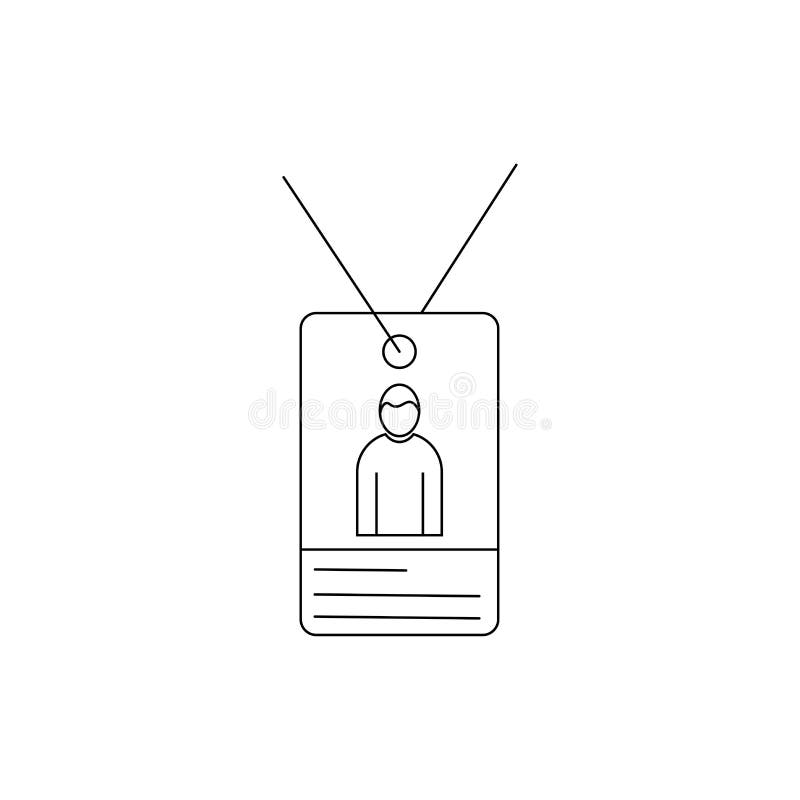 Person id card linear icon stock vector. Illustration of linear - 97764214