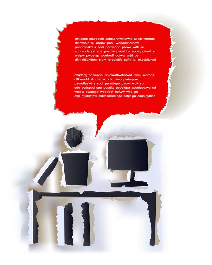 Person with an and Idea and Bubble, Ripped Paper Collection Stock ...