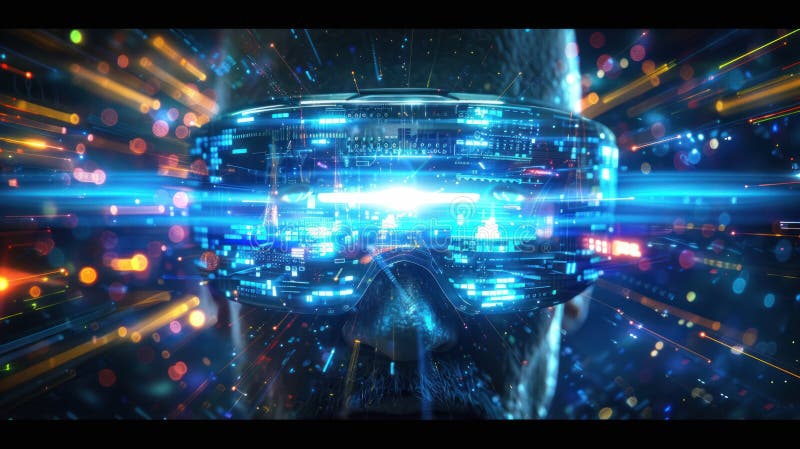 A Person Immersed in Virtual Reality Experience with Artificial ...