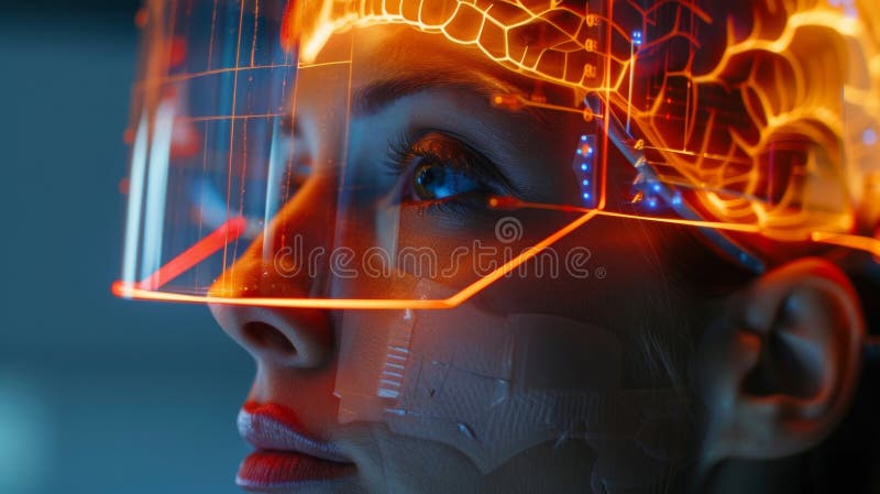 A Person with the Implant Visible Undergoing a Brain Scan Showing the ...