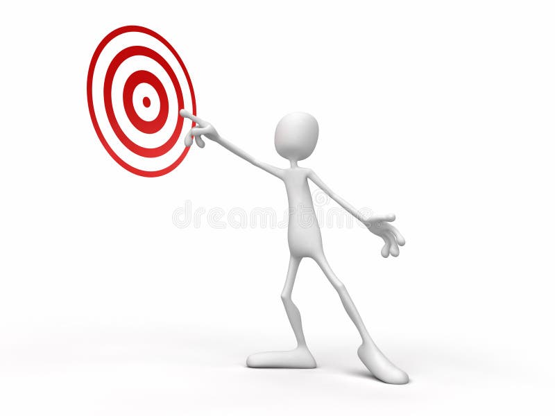 Person indicate goal stock illustration. Illustration of competitive ...
