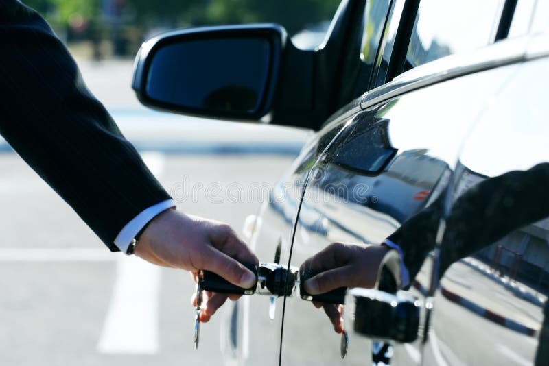Person Inserting Car Key stock photo. Image of customer - 6573850