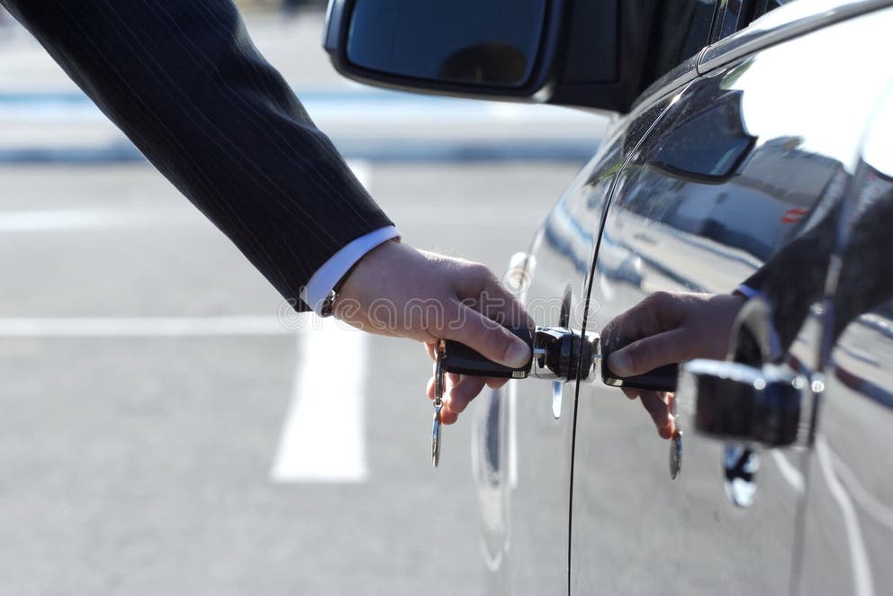 Person Inserting Car Key stock photo. Image of customer - 6573850