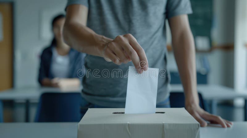 The Hand Dropping Ballot. AI Generated Stock Photo - Image of ...