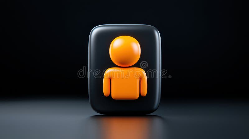 Person Inside a Black and Orange Cube, Abstract Conceptual Art ...