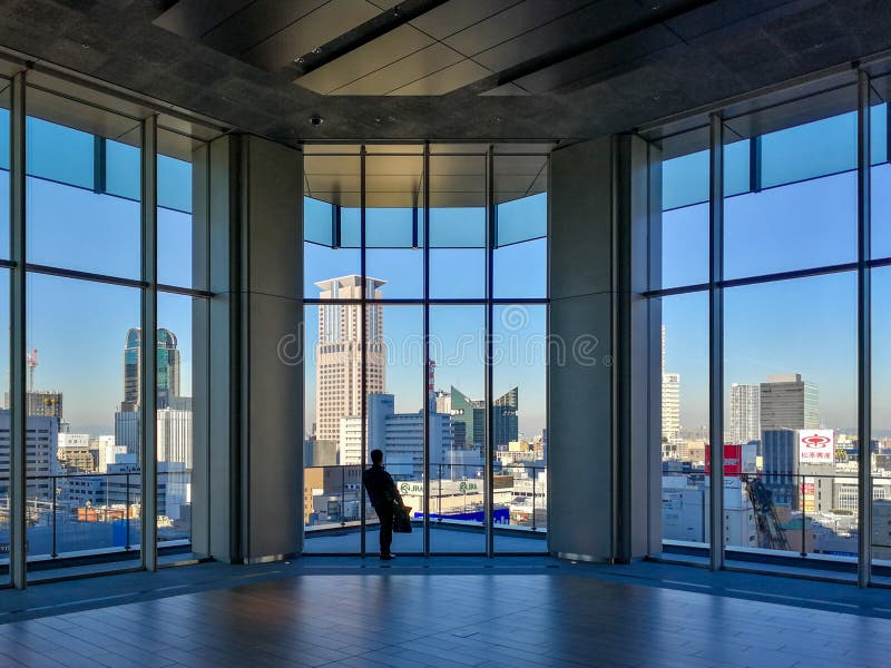 Person Inside Clear Glass Room Stock Image - Image of building, window ...
