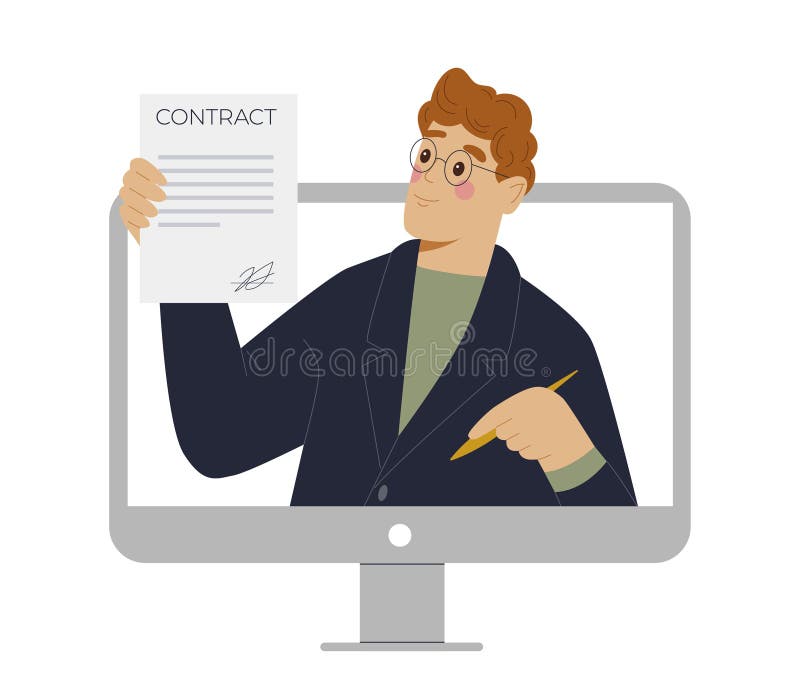 Person Inside Computer Vector Concept Stock Vector - Illustration of ...