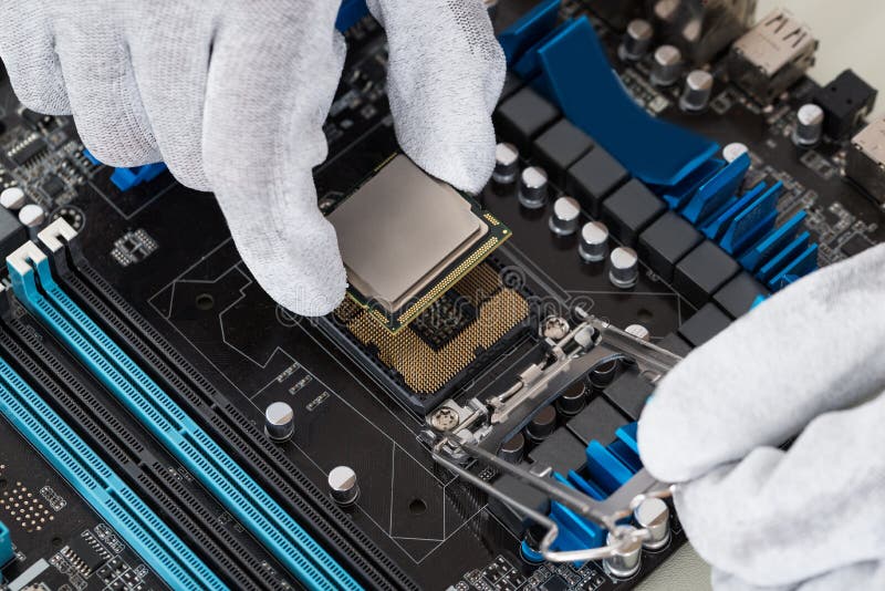 The Processor in the Person`s Hand Stock Photo - Image of macro, disk ...