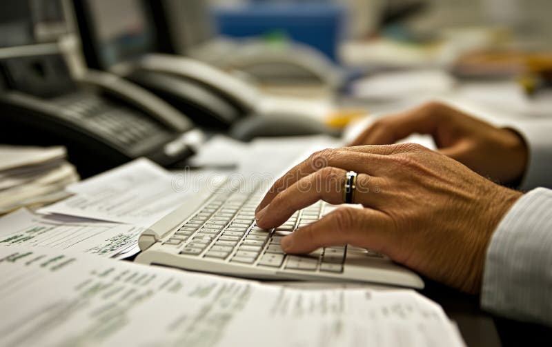 Person Types Keyboard Ring Their Finger Stock Photos - Free & Royalty ...