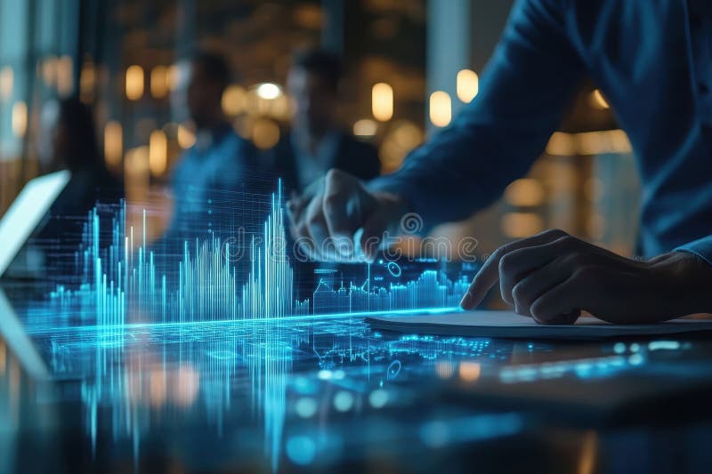 A Person Interacting with a Digital Interface Displaying Data ... A Person Interacting with a Digital Interface Displaying Data ...