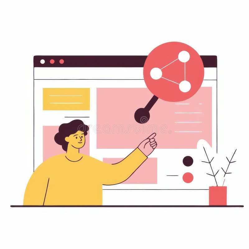 A Person Interacting with a Digital Interface Representing Teamwork and ...