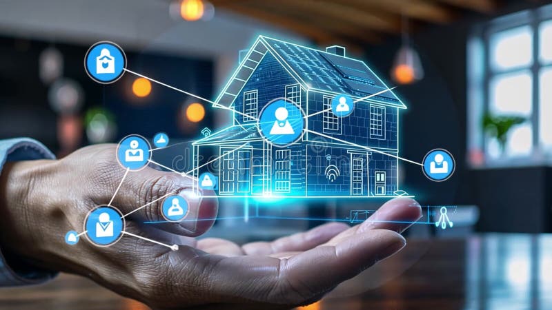 A Person Interacting with a Digital Representation of a Smart Home ...