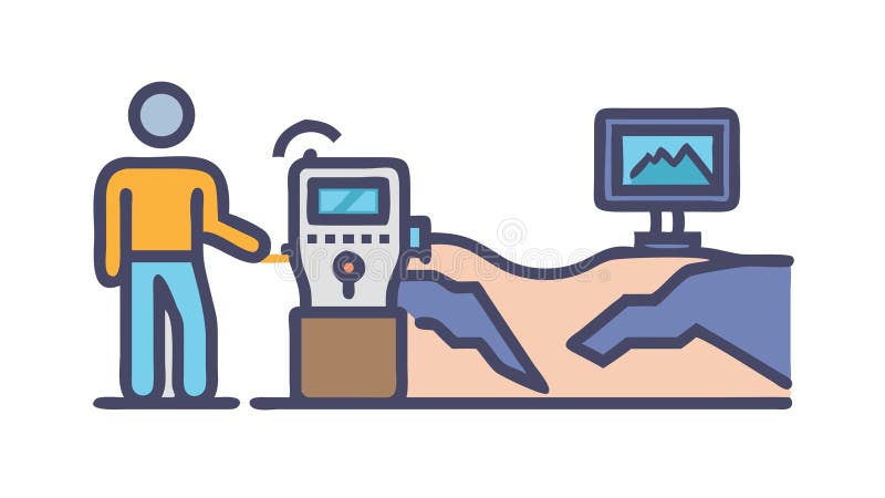 Person Interacting with Screen, Digital Connectivity, Vector Design ...