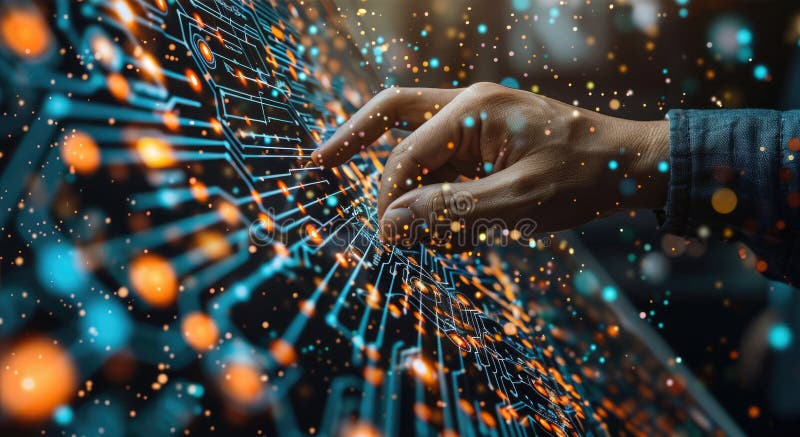 A Person is Touching a Digital Screen with Their Finger for an Event ...