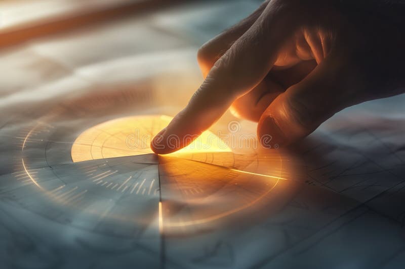 Interactive Futuristic Touch Interface Technology on Pie Chart ...