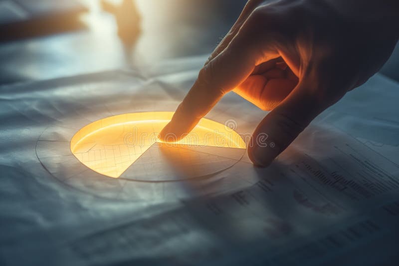 Interactive Futuristic Touch Interface Technology on Pie Chart ...