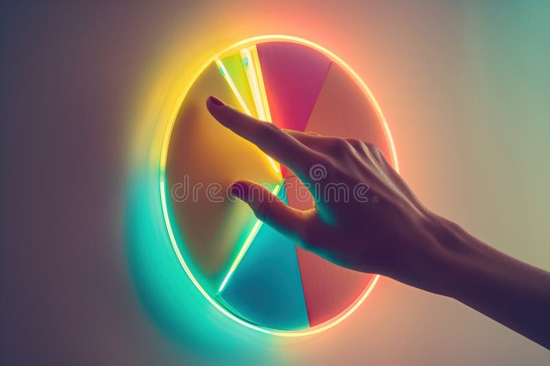 Interactive Futuristic Touch Interface Technology on Pie Chart ...
