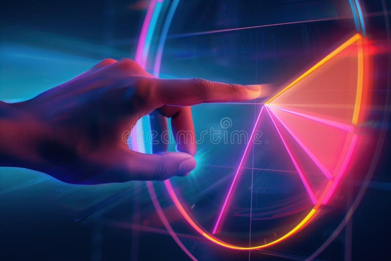 Interactive Futuristic Touch Interface Technology on Pie Chart ...