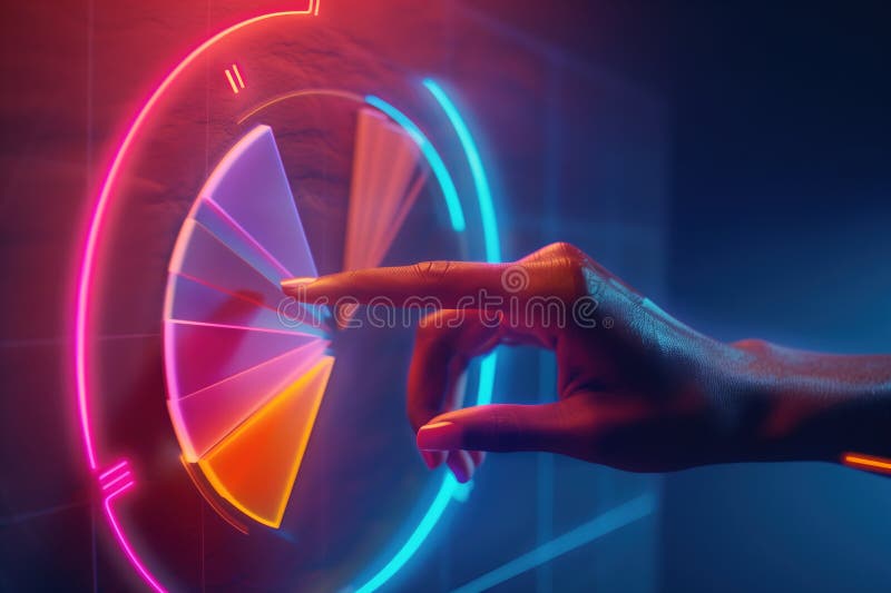 Interactive Futuristic Touch Interface Technology on Pie Chart ...