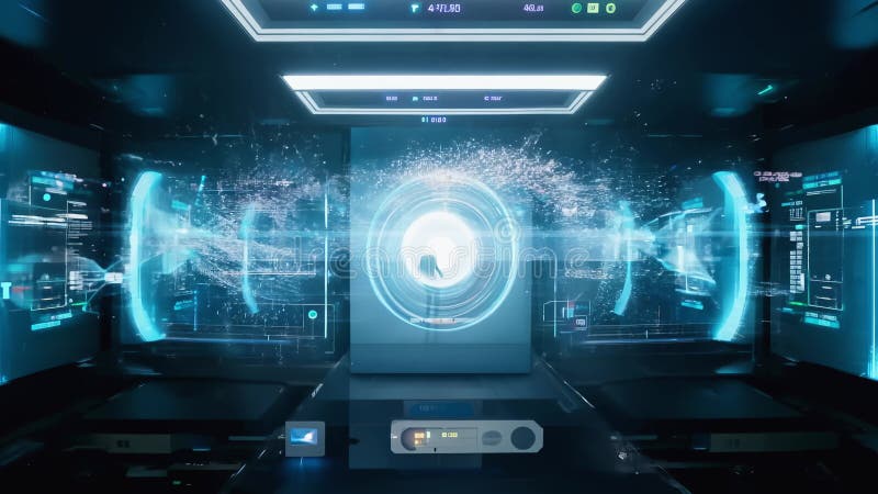 Quantum computing concept. stock video. Video of creativity - 113617079