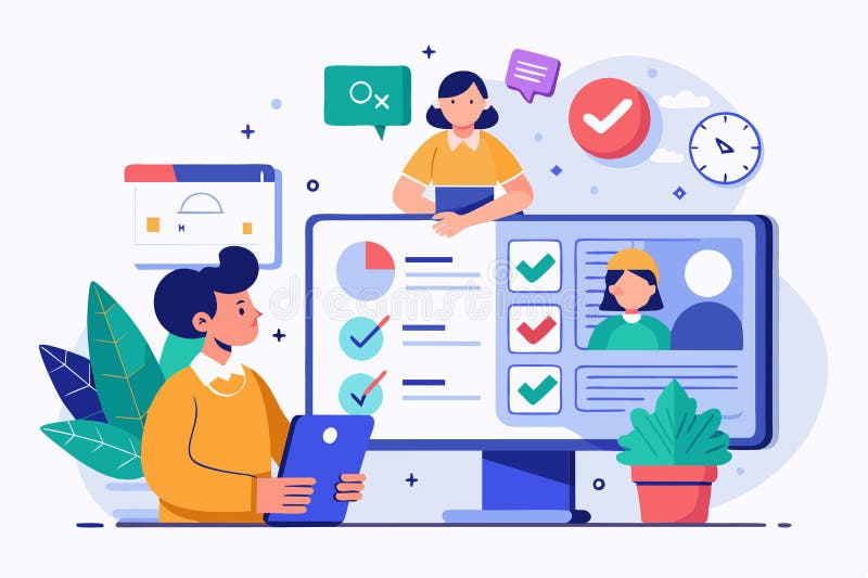 A Person Interacts with a Tablet while Engaging in a Customizable ...