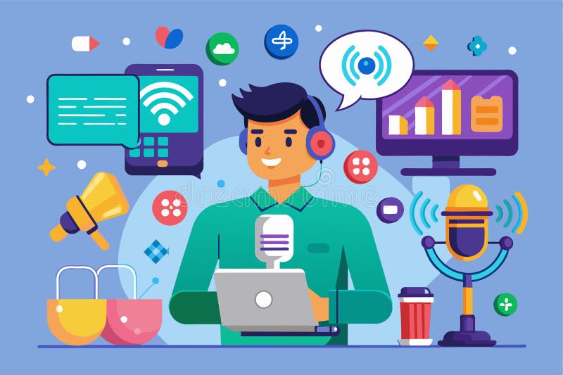 A Person Interacts with Voice Control Features while Managing Smart ...