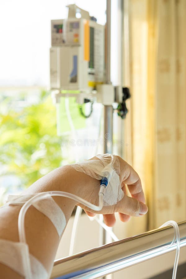 Person with an Intravenous Line Stock Image - Image of admit, inpatient ...