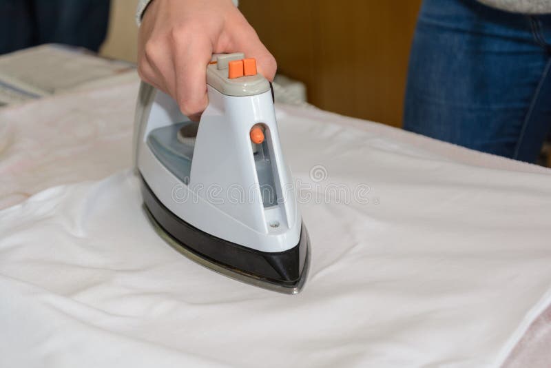 Person Ironed with Steam Irons Stock Image - Image of desk, appliance ...