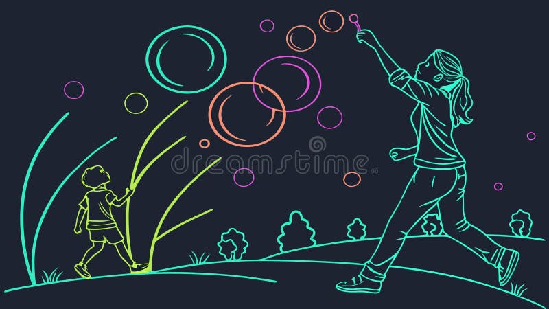 Person Jumping with Bubbles, Joyful Activity and Playful Scene ...