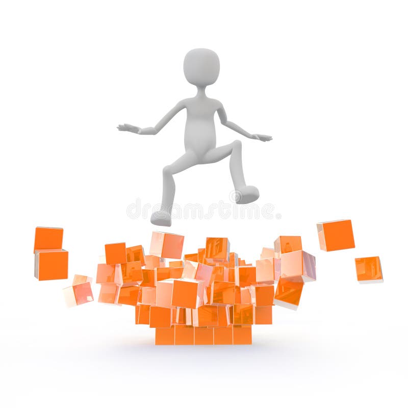 A Person Jumping Over a Wall Parkour Stock Vector - Illustration of ...