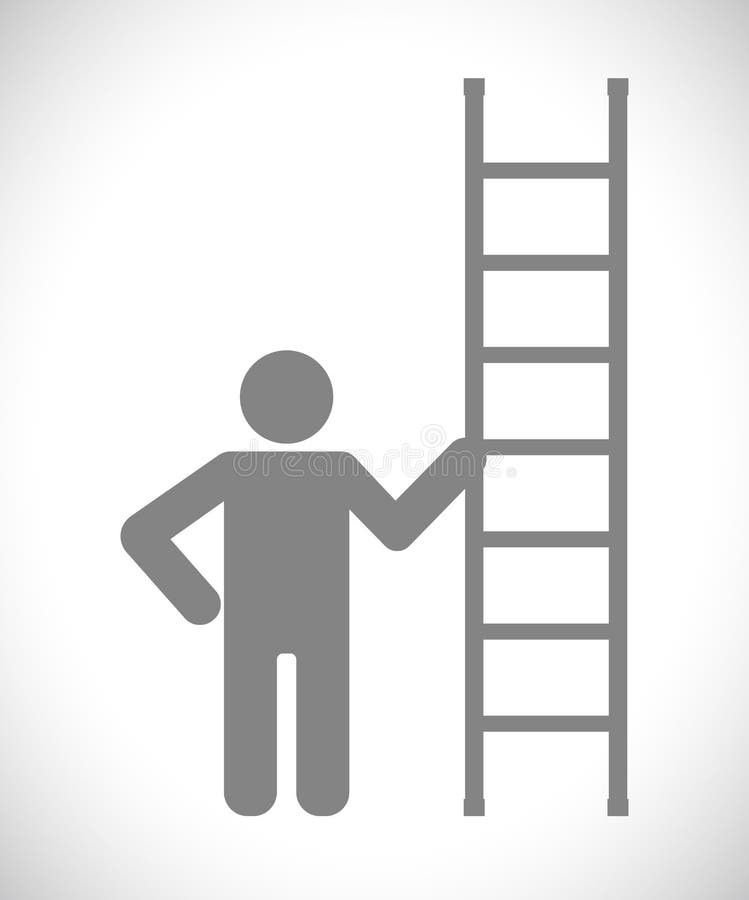 Person keep stairs stock vector. Illustration of ladder - 200926667