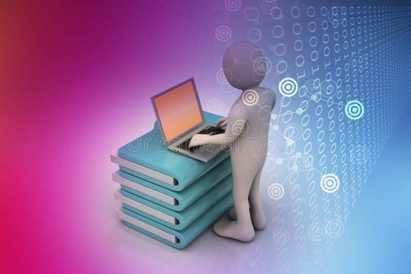 Enter folders and files stock illustration. Illustration of information ...