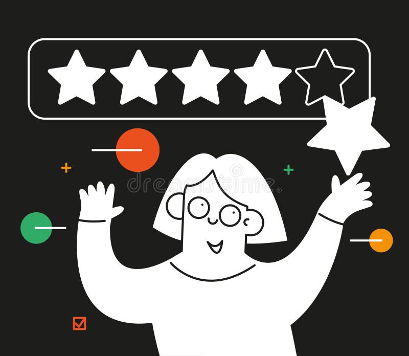 The Person Leaves a Five-star Rating and Positive Feedback. Customer ...