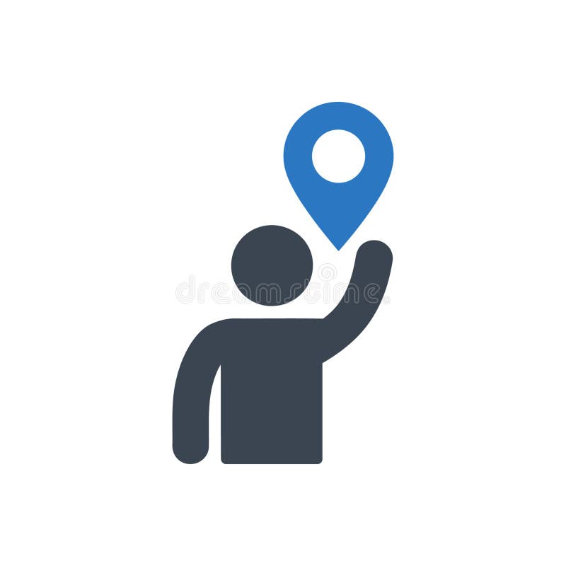 Person Locator Icon stock vector. Illustration of locator - 361528957