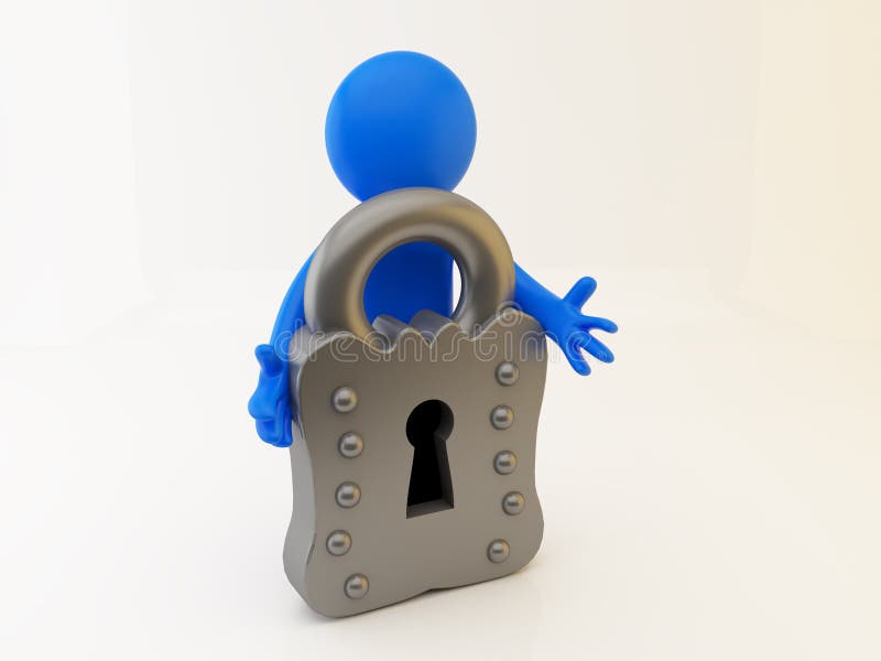 Person With Lock Picture. Image: 10117241