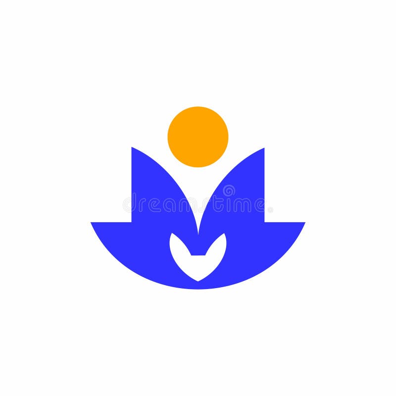 A Person Logo Design Template Forming a Flower Stock Illustration ...