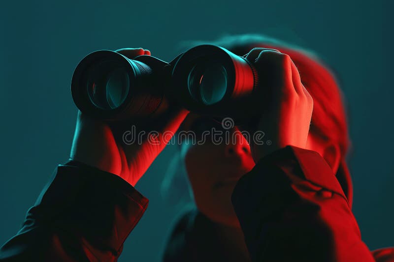 Spy Looking Binoculars Silhouette Stock Photos - Free & Royalty-Free ...