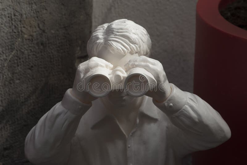 A Person Looking through Binoculars Stock Image - Image of binoculars ...